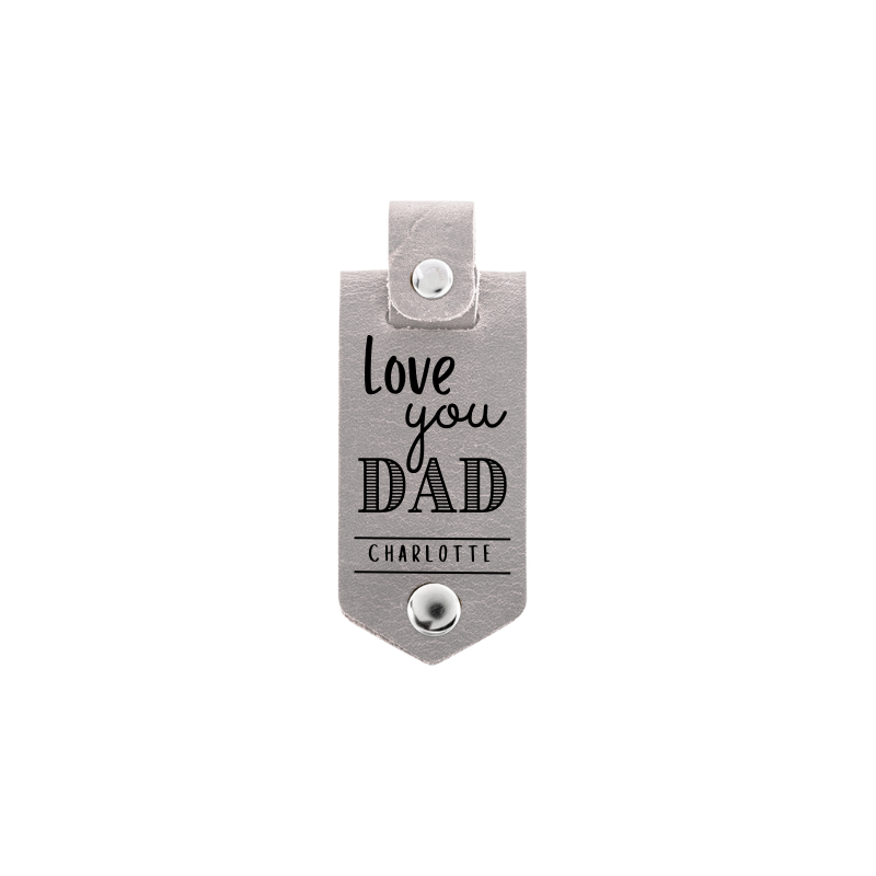 Engraved Leather Keyring for Dad with Personalised Daughter/Son Photo ...