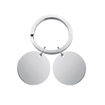 Double Circle Pet Keyring—Customize with Two Pets' Photos and Names