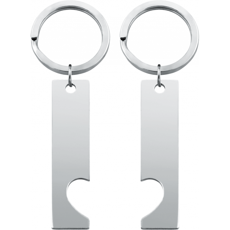 Personalised Couple Heart Engraved Keyrings